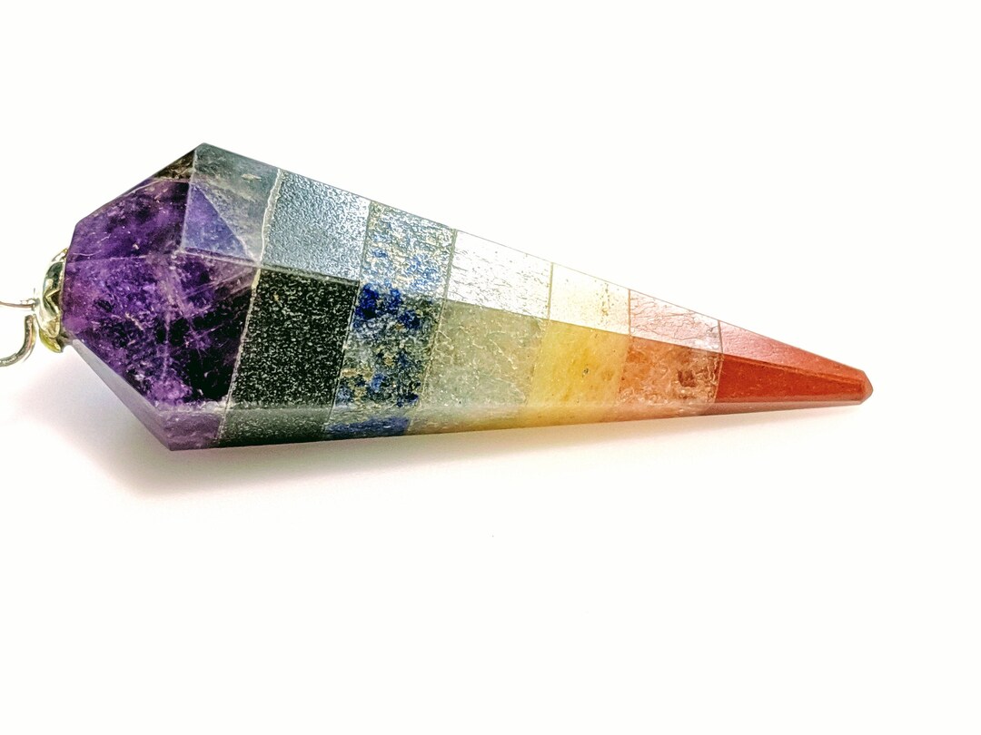 Chakra Crystal Pendulum-crystal Point Pendulum-healing Crystals-chakra ...