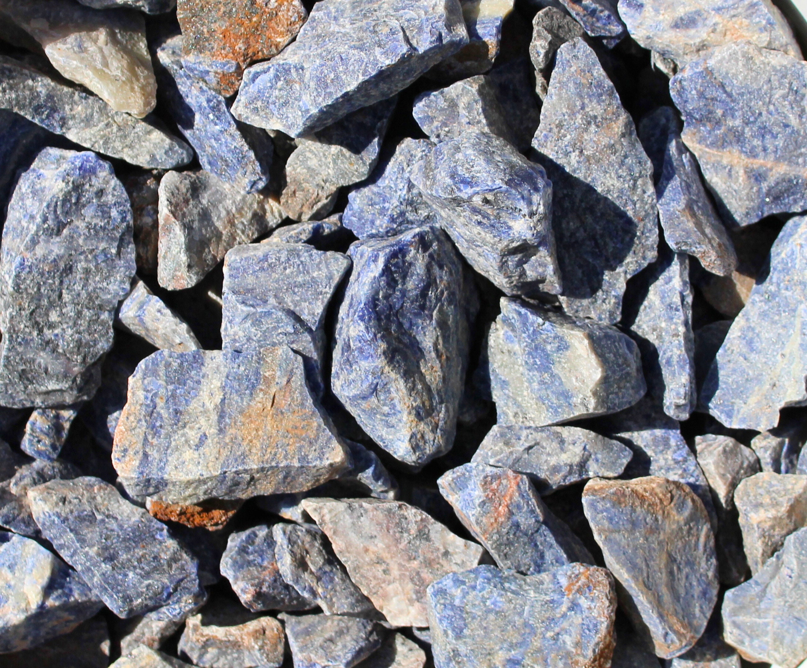 Sodalite "granite" Rough Rocks | Tumbling Raw Crystals From South ...