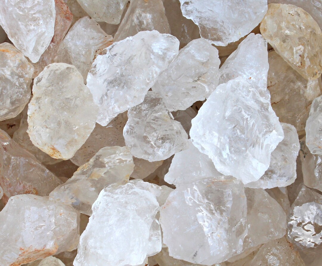 Clear "crystal" Quartz | Large Rough Rocks for Tumbling | Size: 2" - 3 ...