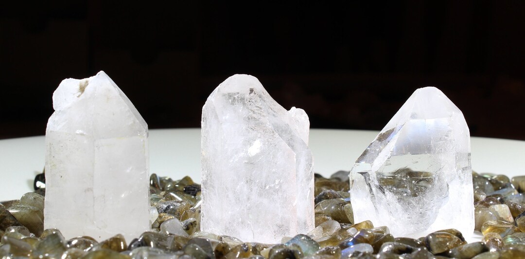 Clear Quartz Standing Point Standing Clear Crystal Rough Crystal Point ...