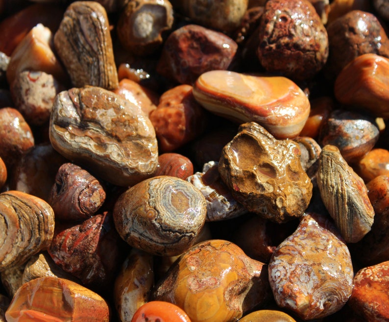 Bahia Agate | Large Rough Rock for Tumbling | 1.5"- 2.5" | Raw Crystal ...