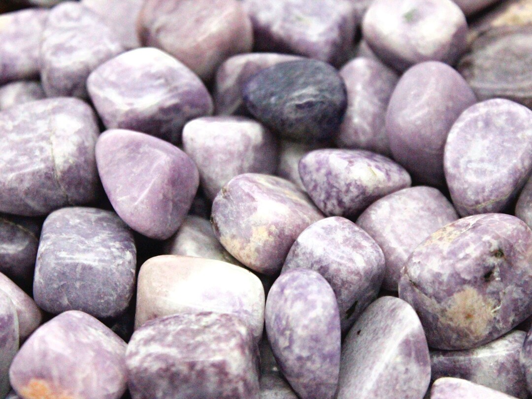 Lepidolite Tumbled Stones-lepidolite Crystal Polished - Etsy
