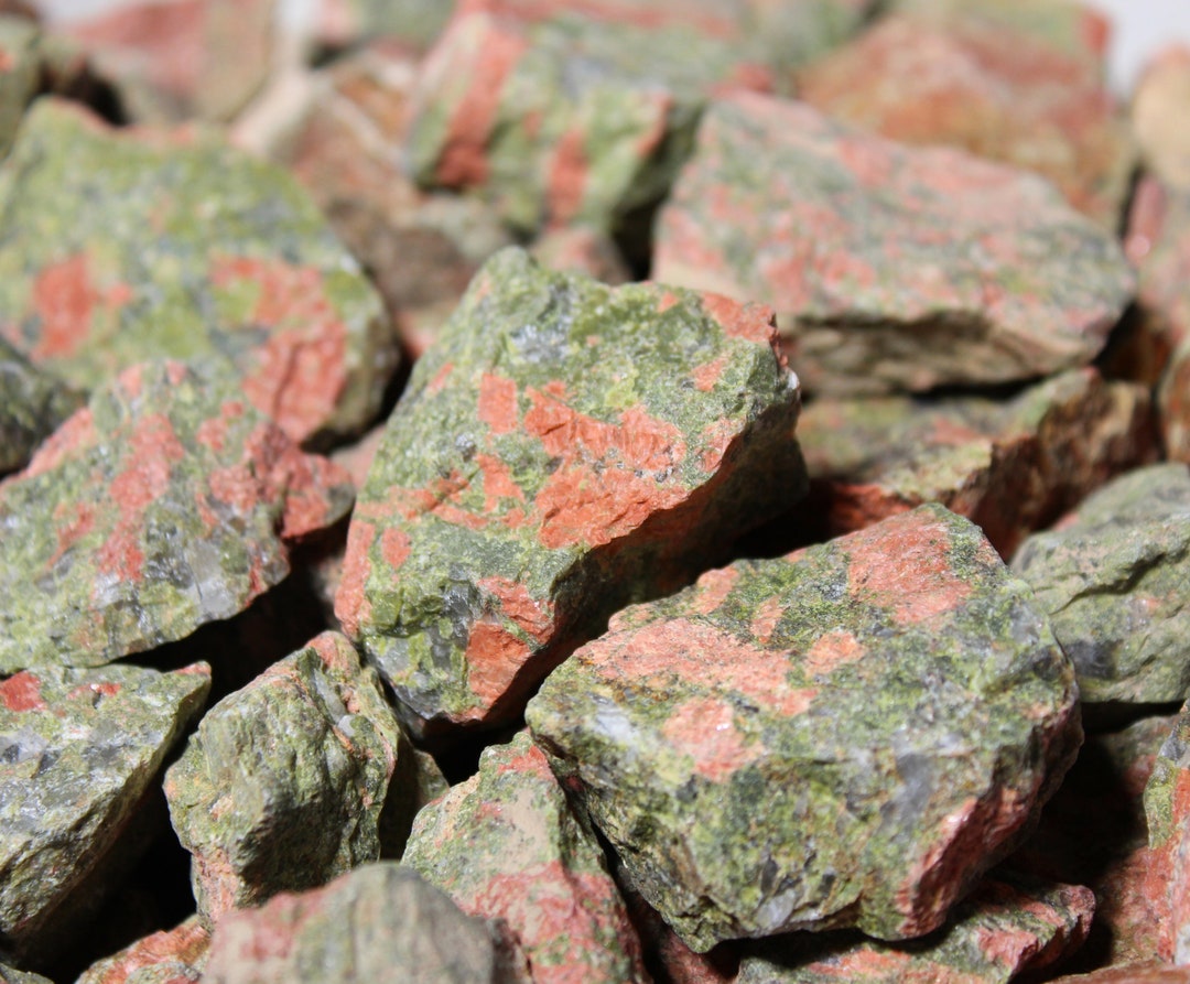 Unakite | Tumbling Rough Rocks From South Africa - Raw Crystals | Bulk ...