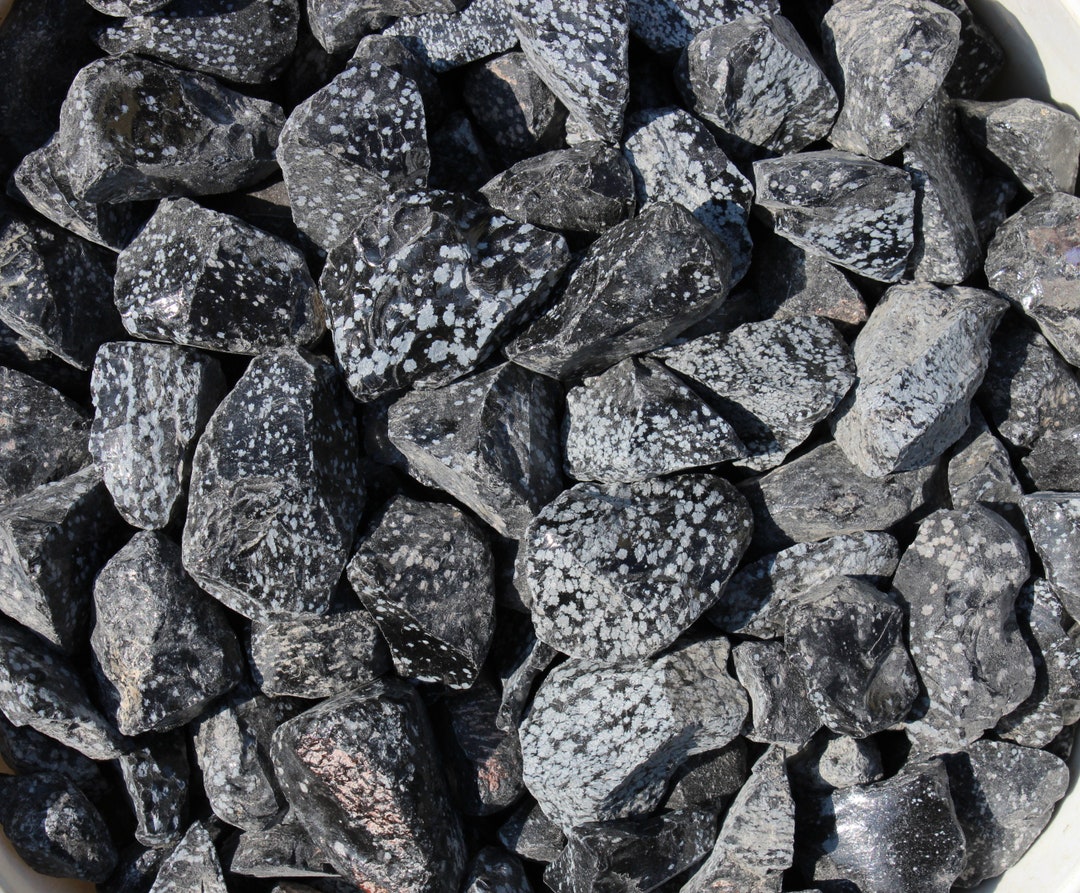 Snowflake Obsidian Raw Natural Stones, Raw Snowflake Obsidian Crystals ...