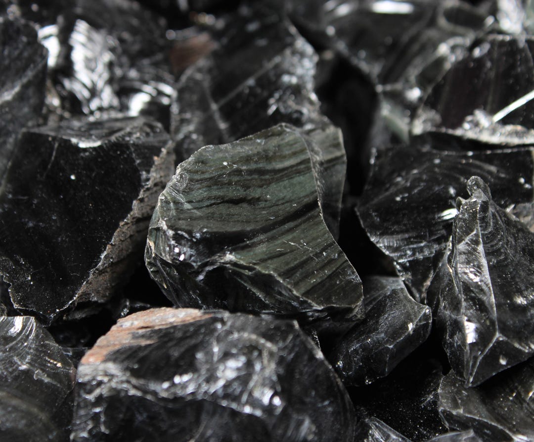 Velvet Obsidian | Raw Crystals From Mexico | Peacock Obsidian Rough ...
