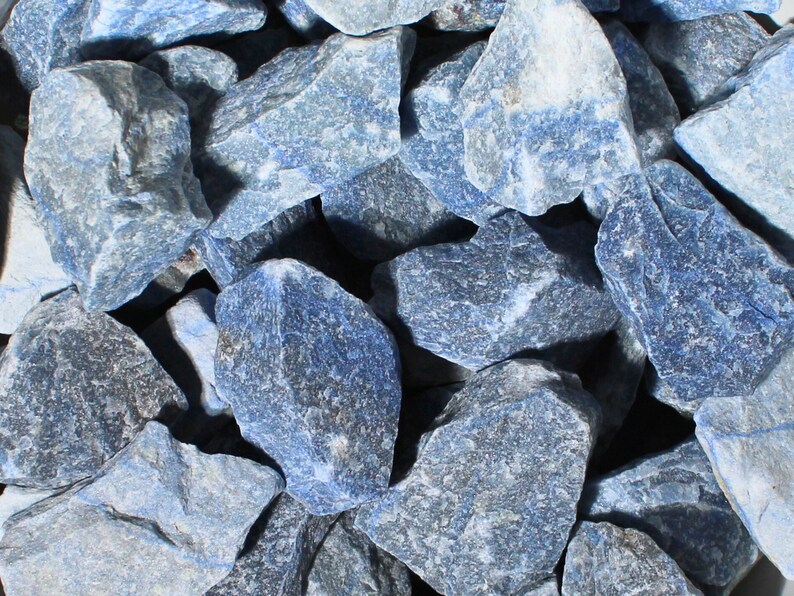 Blue Quartz I Rough Rocks for Tumbling I Raw Crystals From Brazil I ...