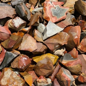 Polychrome Desert Jasper | Large Rough Jasper Rock for Tumbling | Size ...