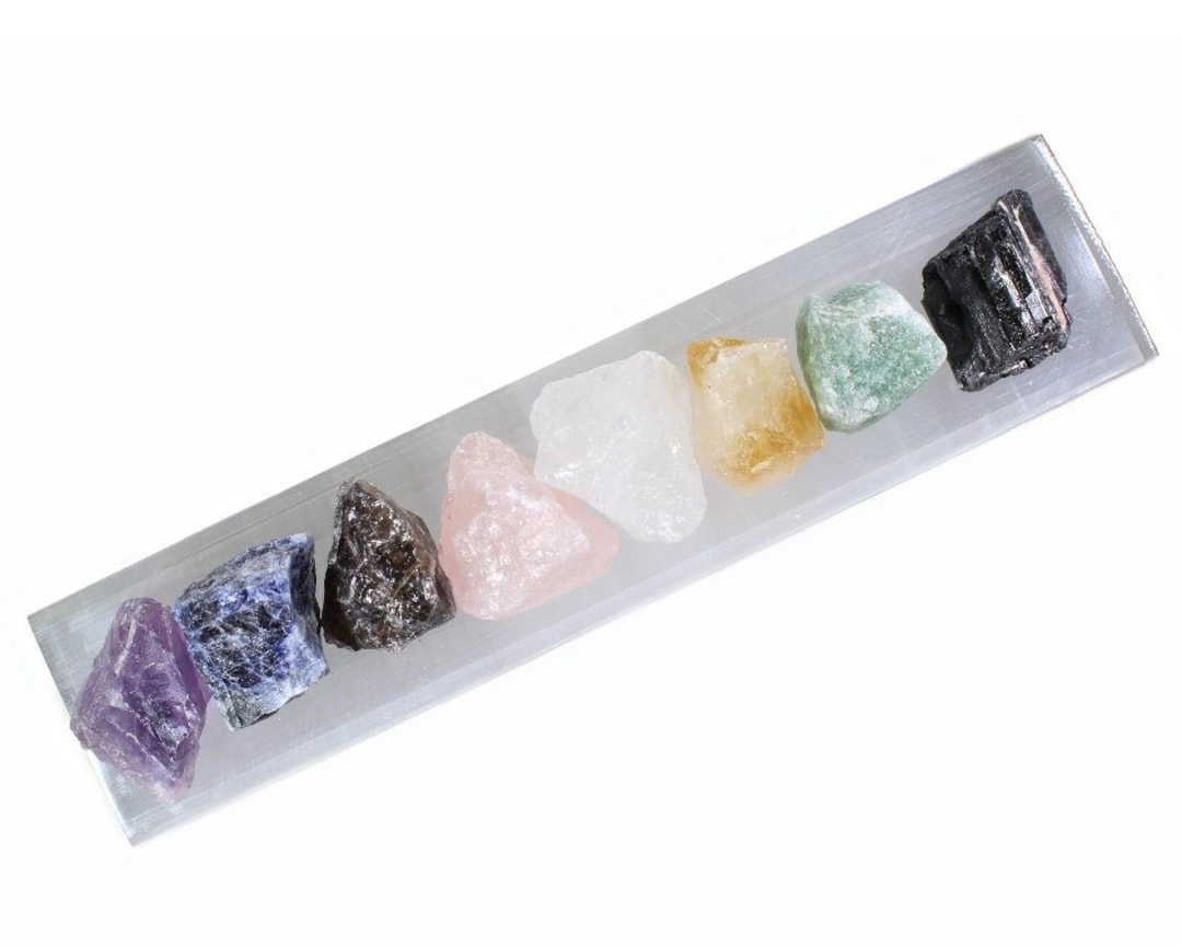 LARGE Selenite Plate Crystal Set | Healing Crystal Set | Chakra Crystal ...