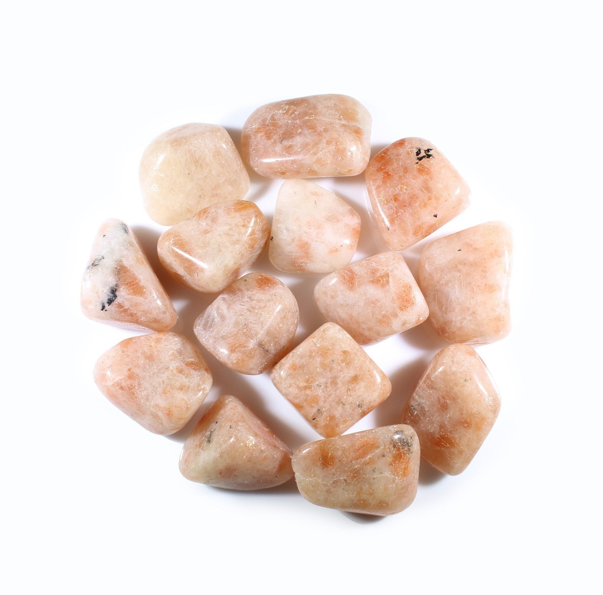 Sunstone Tumbled Gemstones-sunstone Polished-tumbled - Etsy