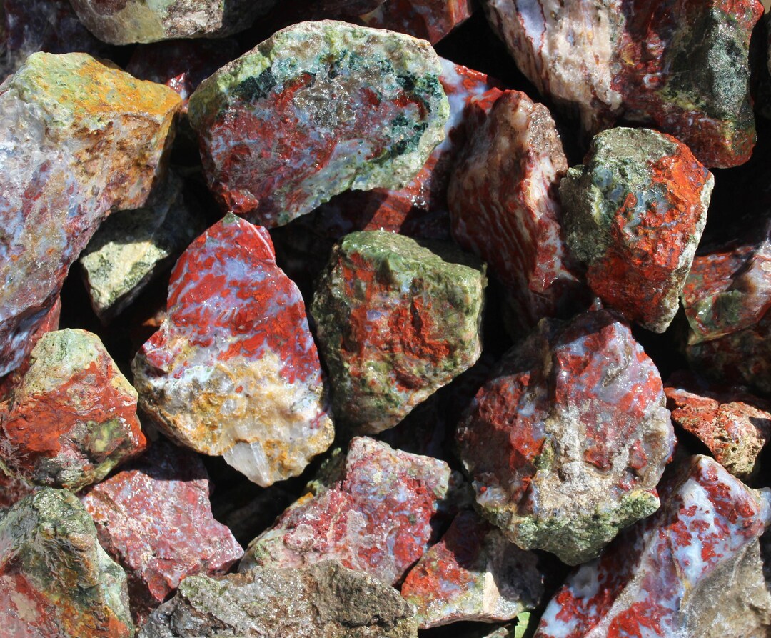 Red Lightning Agate | 2.5" - 3.5" Size | Rough Rocks From Mexico | Raw ...