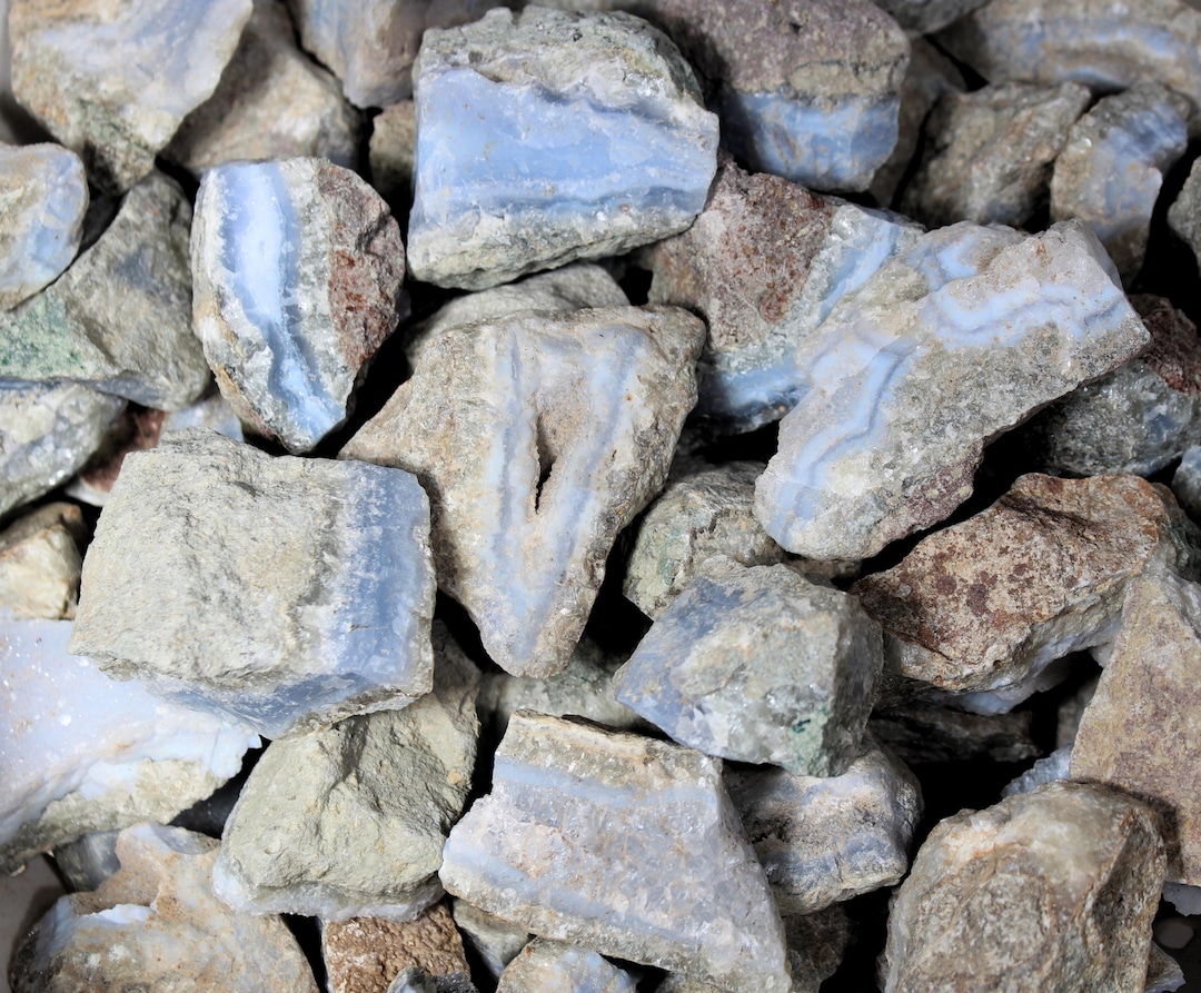 Blue Lace Agate | Tumbling Rough Rocks From Namibia | Raw Agate | Raw ...