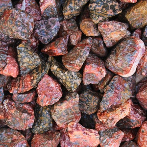 Leopard Skin Jasper Rough Rocks I Raw Crystals for Tumbling I ...