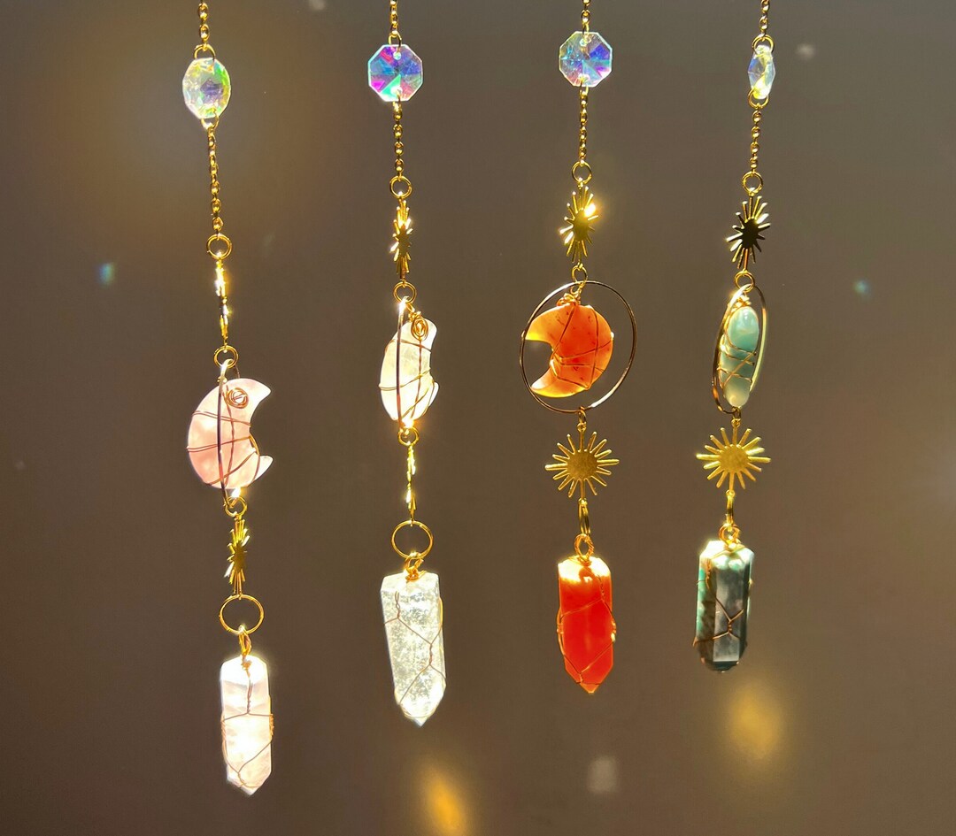 Crystal Sun Catcher/moon Catcher, Hanging Sun Catcher Crystals, Solar ...