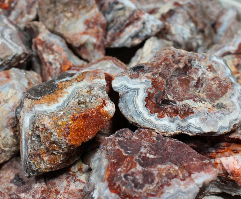 Mexican Lace Agate | Raw Crystals From Mexico | Rough Rocks for ...