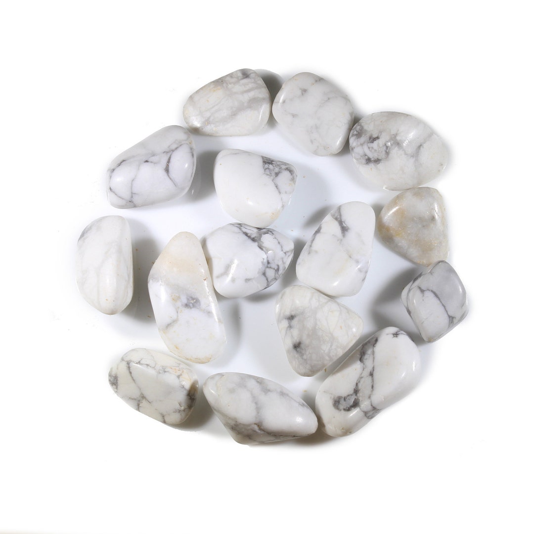 Howlite Tumbled Stones | White Howlite Healing Crystals From South ...