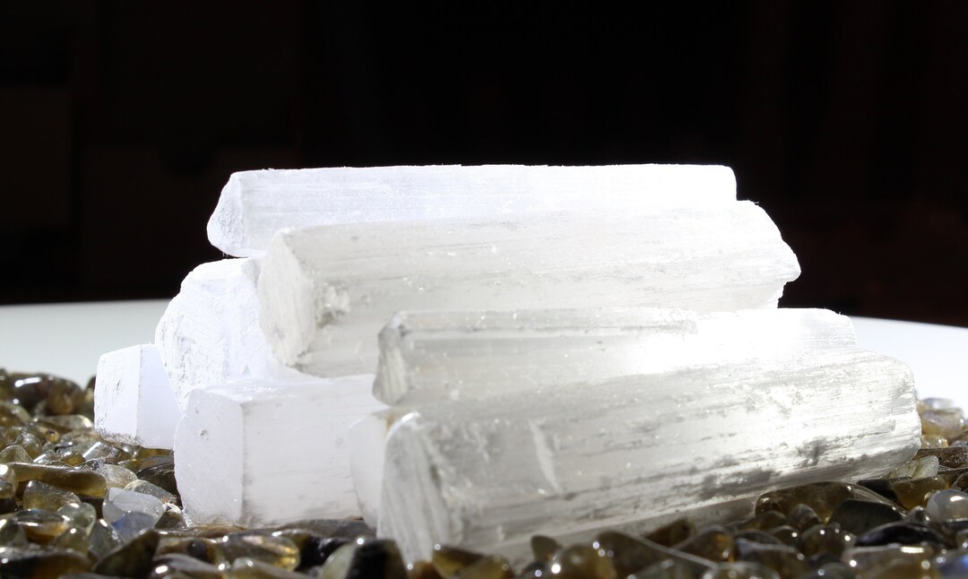 Selenite Sticks-raw Selenite Wand-satin Spar Gypsum-selenite Log-bulk ...