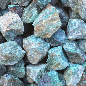 Chrysocolla | Large Rough Rocks for Tumbling | Size: 2" - 3" | 1 LB ...