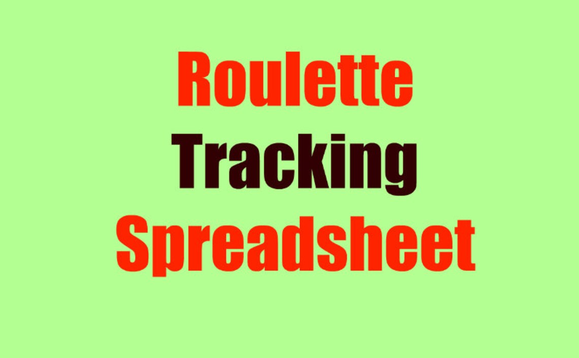Roulette Spreadsheet Tracker for Online Roulette on Excel - Etsy