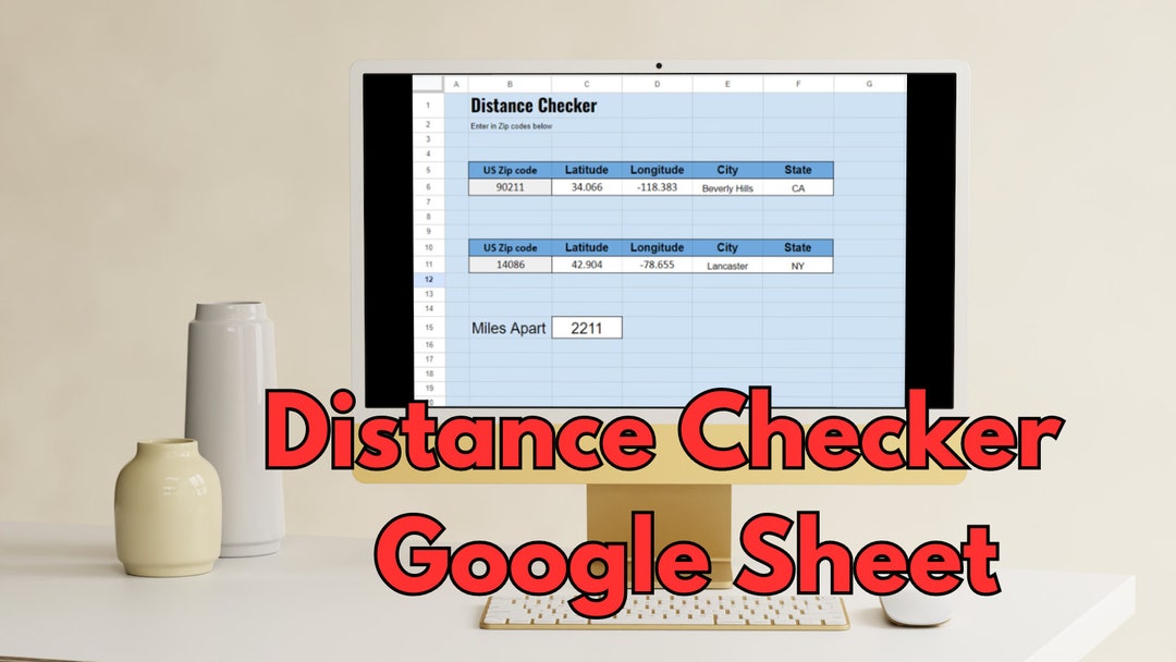 US City Distance Calculator - Google Sheet (digital Download) - Etsy