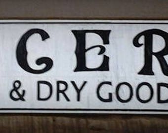 Groceries and Dry Goods Sign - Etsy