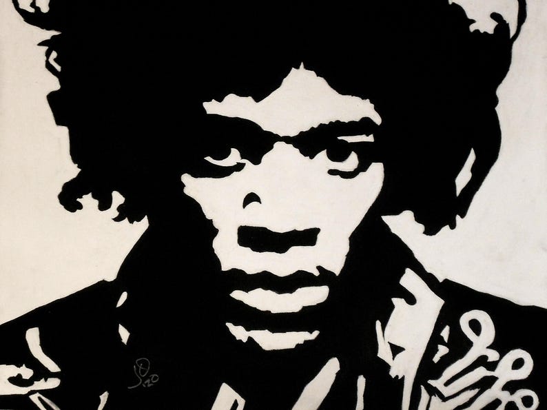 Jimi Hendrix - Tonal Drop-out - Original Charcoal Art by Joseph Olsson ...