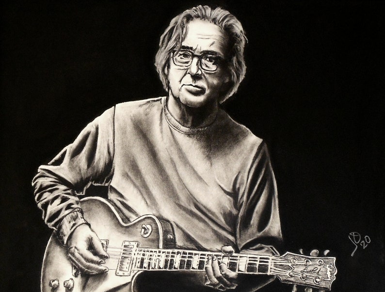 Eric Clapton - 18X24 - Original Charcoal Art by Joseph Olsson - Etsy