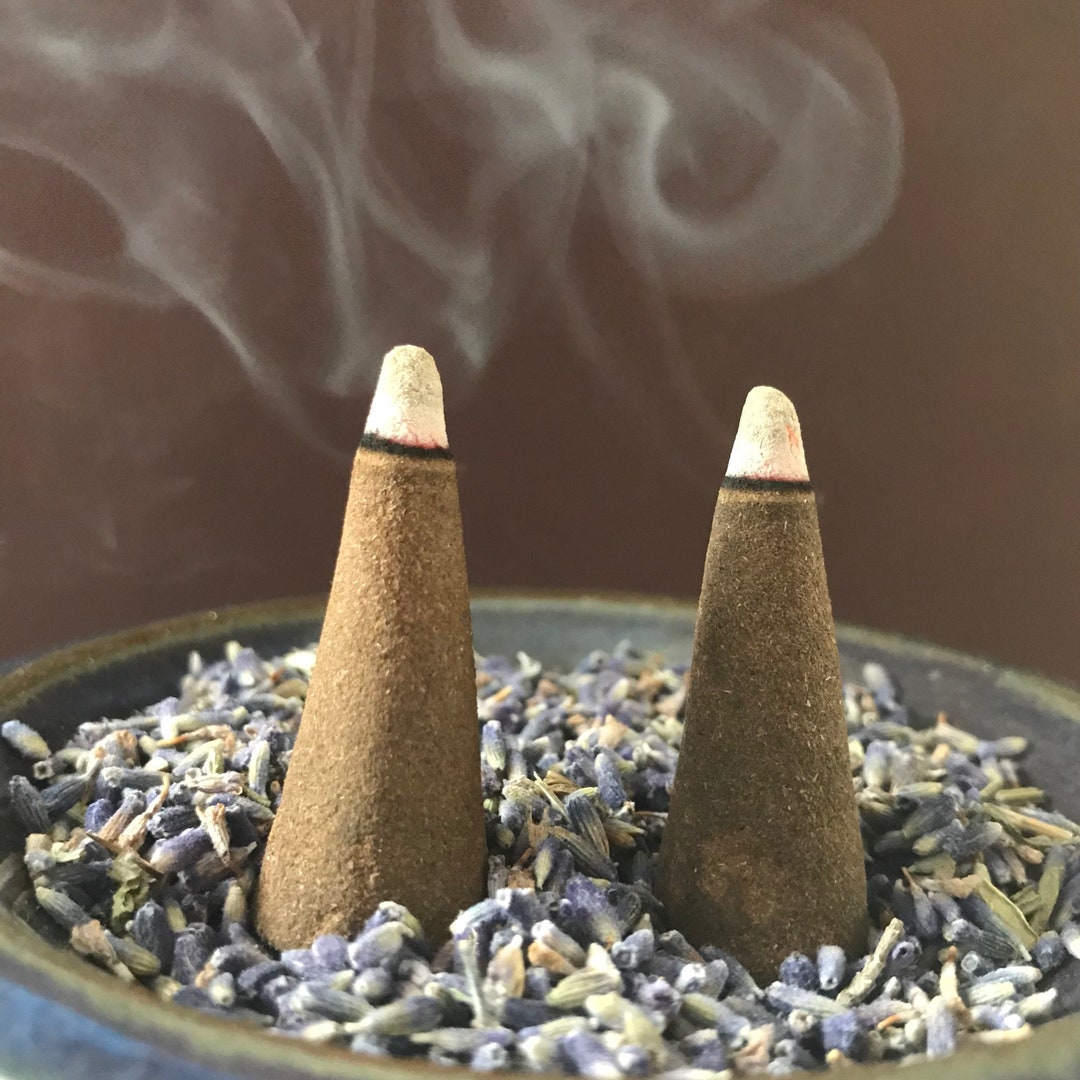 Lavender Cone Incense | 10 Cones | All Natural Holy Smoke Incense - Etsy