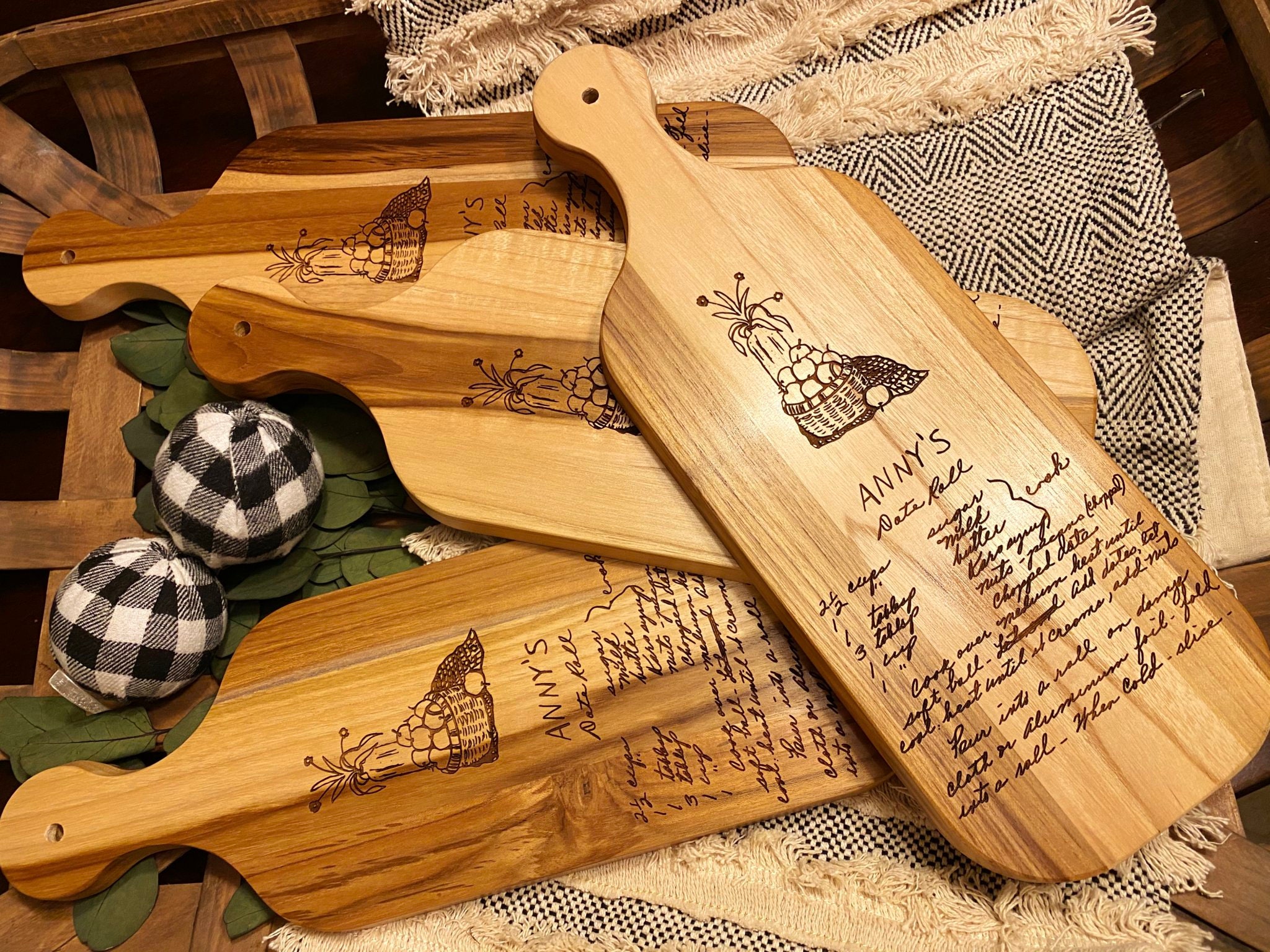 Engraved Handwritten Recipe Cutting Board | Etsy