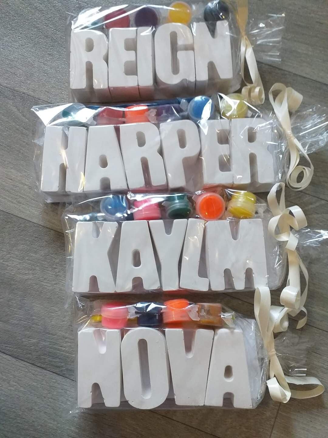 Paint Your Own Name Kits Personalised Paint Set, Party Gifts ...