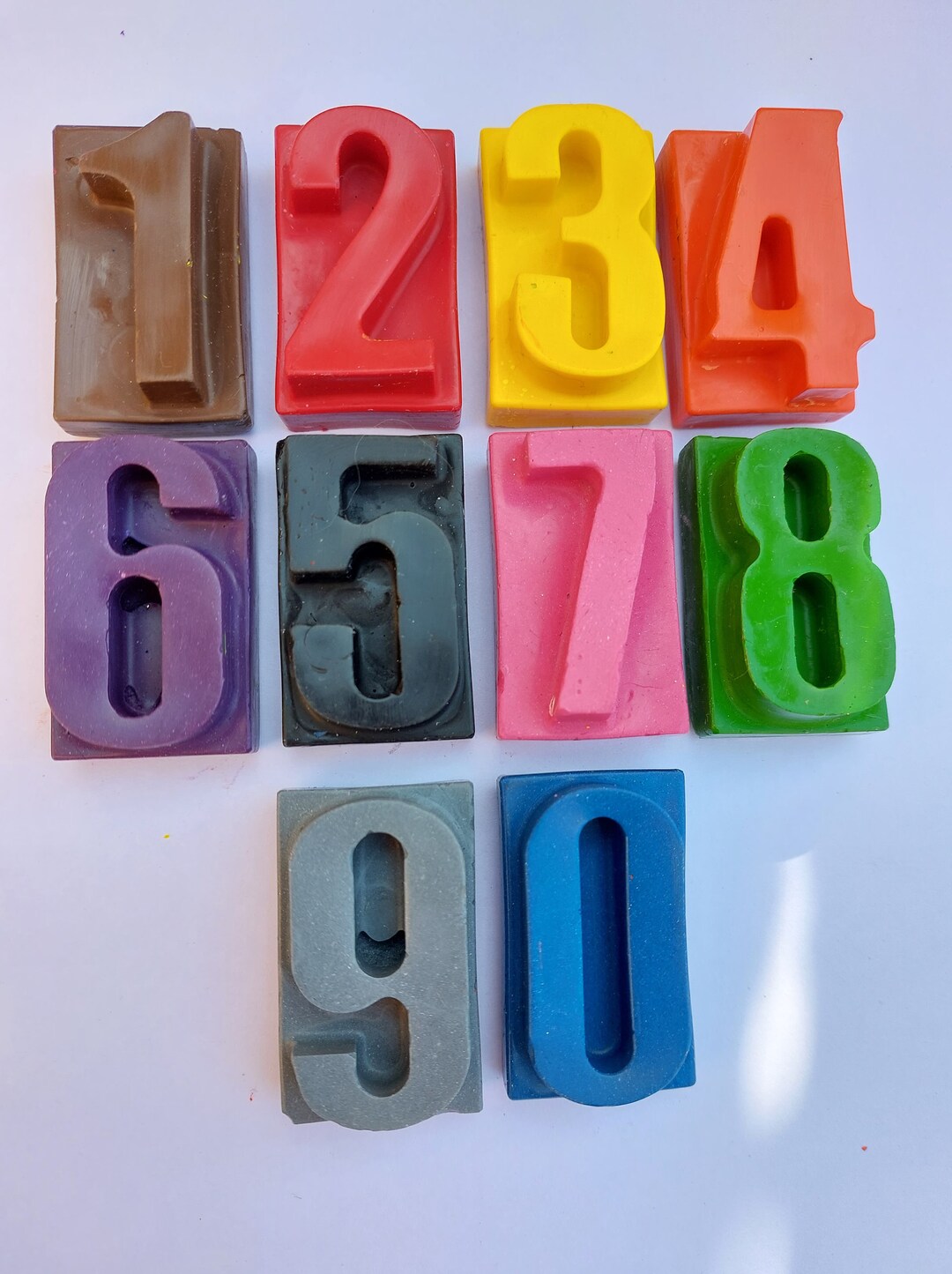 Large Crayon Numbers Wax Crayons Crayon Numbers - Etsy UK