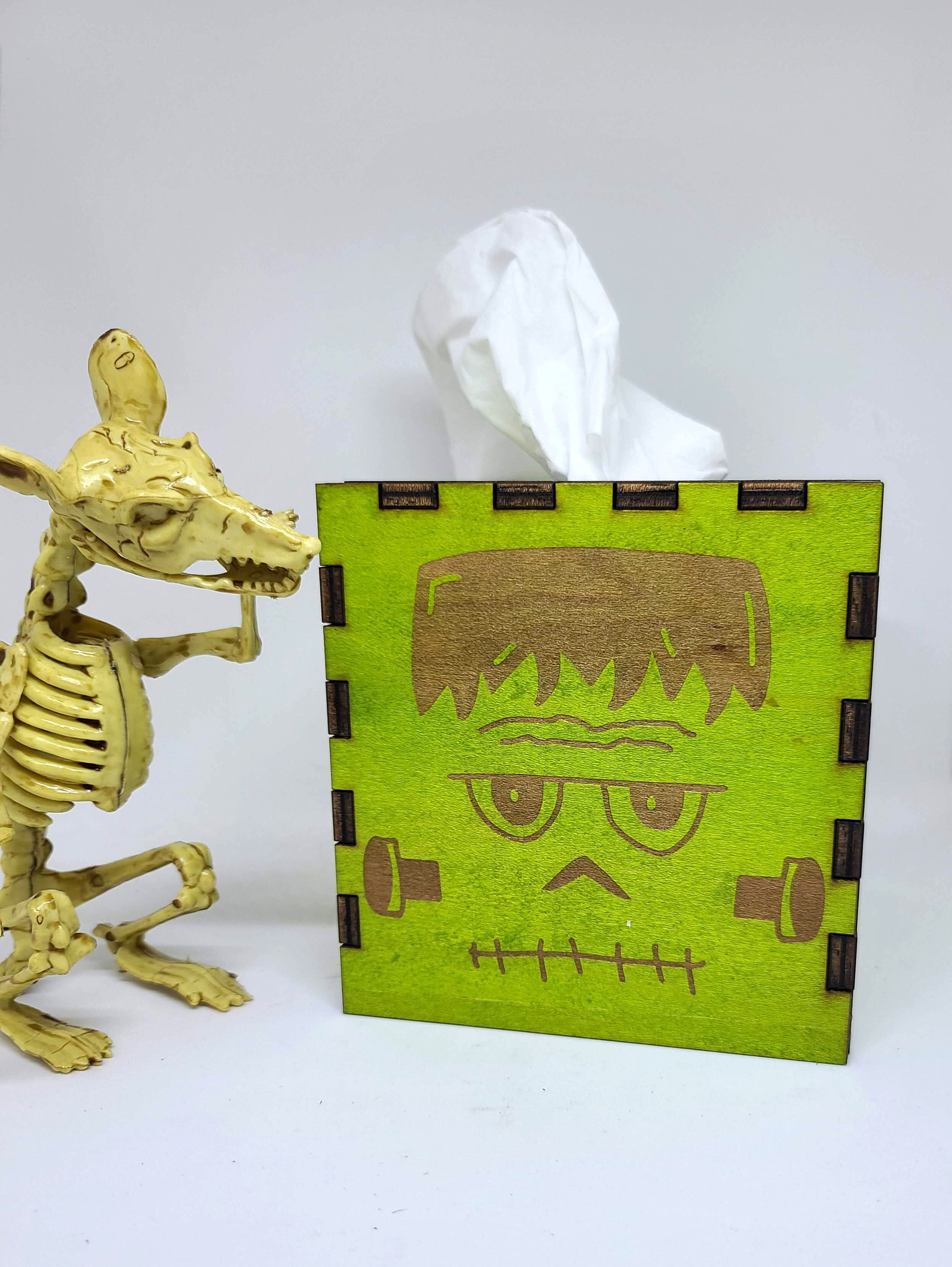 Halloween Tissue Box Cover - Halloween Décor - Frankenstein Décor ...