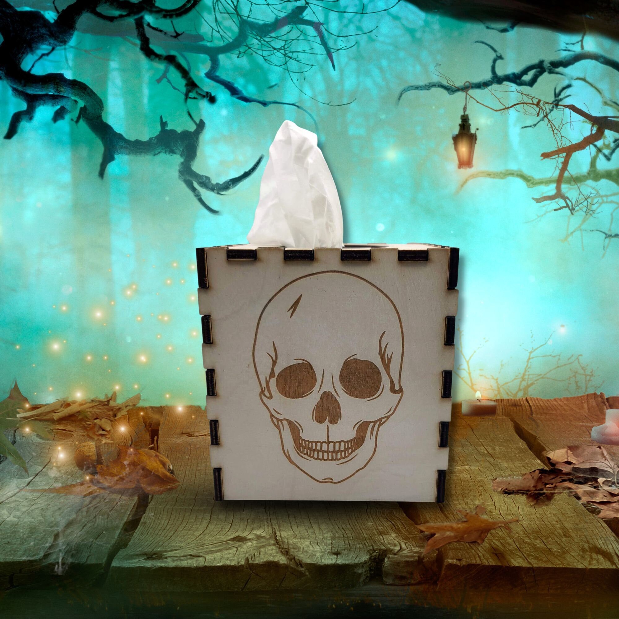 Halloween Tissue Box Cover - Skull Décor- Halloween Decorations - Etsy
