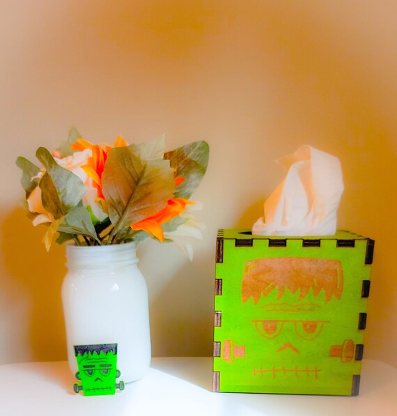 Halloween Tissue Box Cover Halloween Décor Frankenstein - Etsy