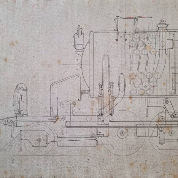 Antique Blueprint - Etsy