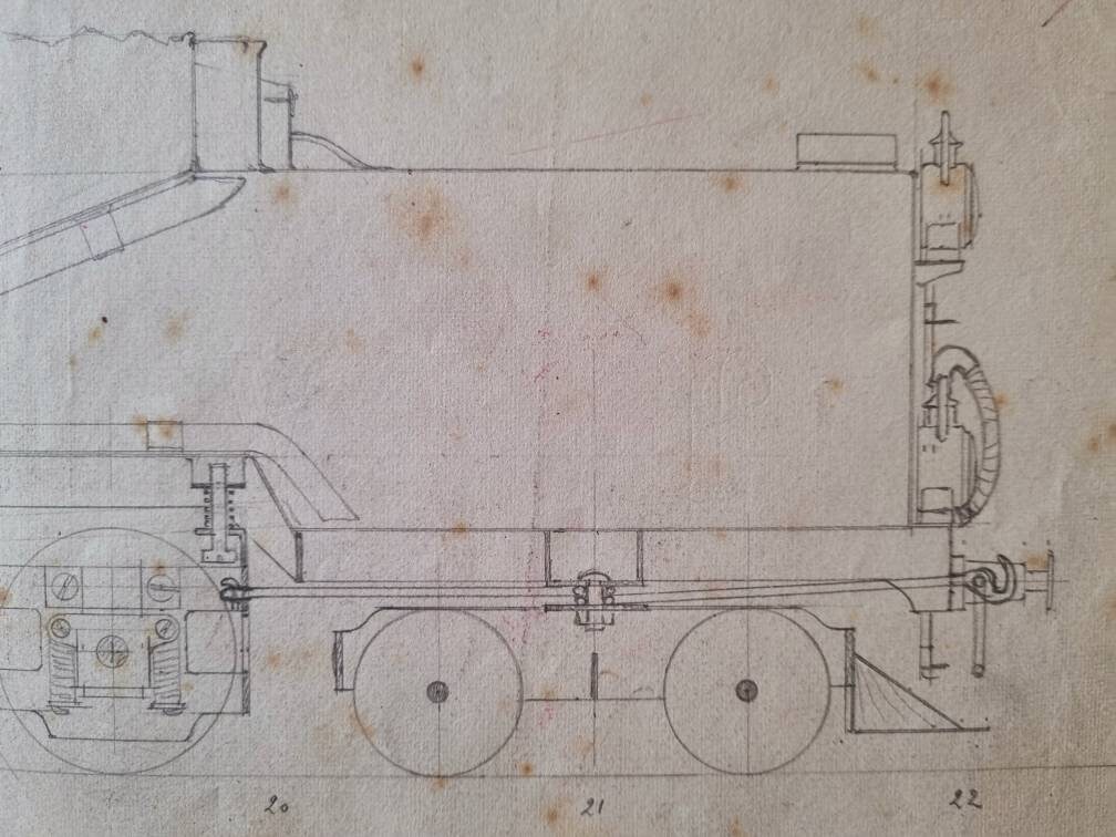 1900s Original Steam Train Engineering Drawing _ Vintage Train - Etsy