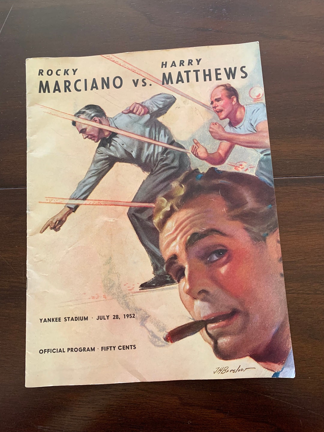 Yankee Stadium Boxing Match 1952 Rocky Marciano Vs: Harry Matthews - Etsy