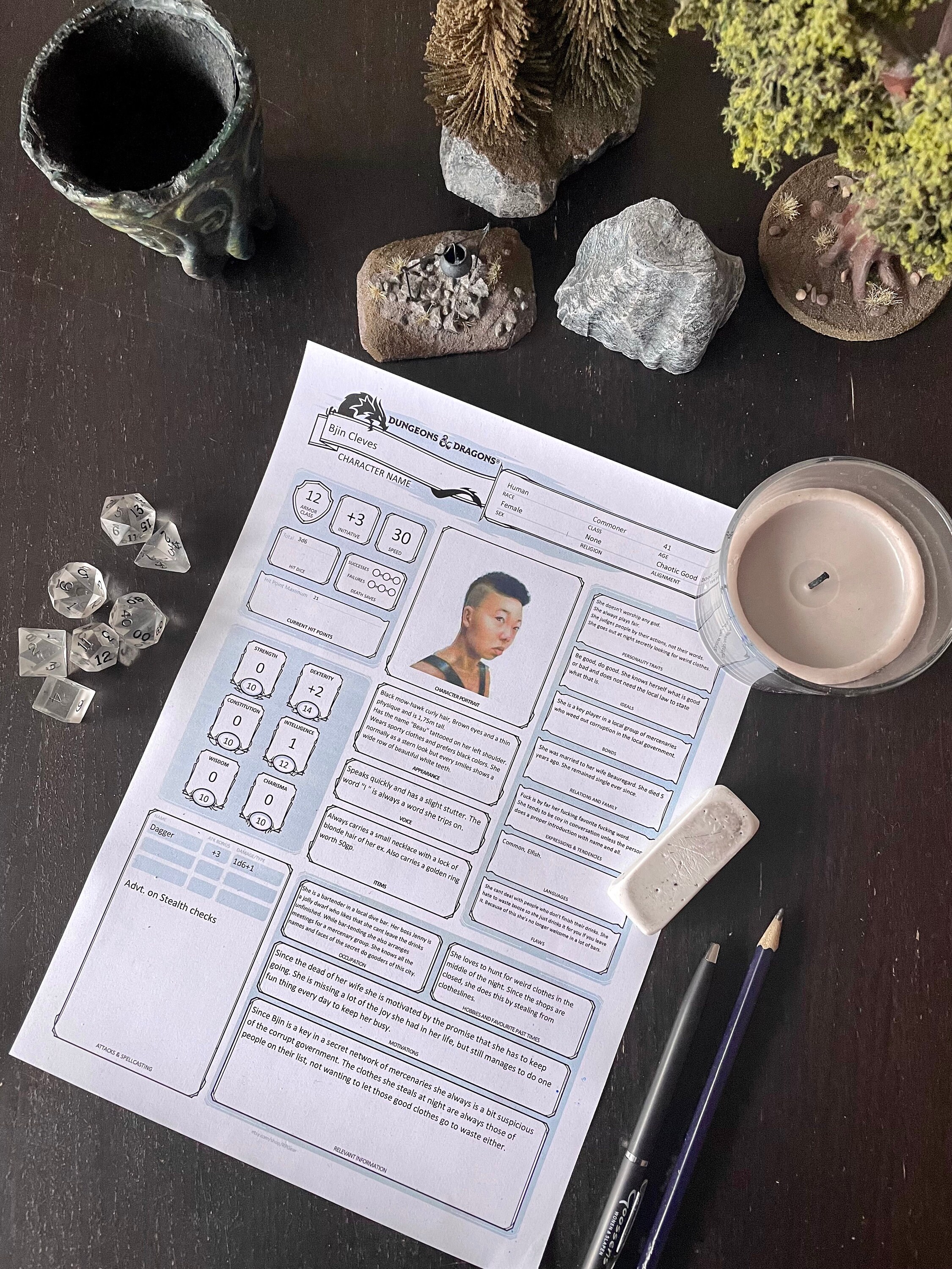 NPC Character Sheet Fillable Pdf Download - Etsy