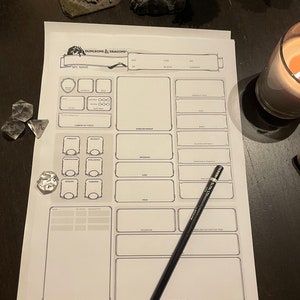 NPC Character Sheet Fillable Pdf Download - Etsy