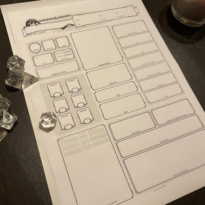 NPC Character Sheet Fillable Pdf Download - Etsy