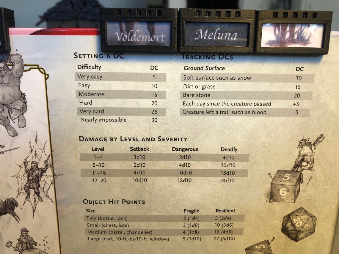 Initiative trackers for DM screen. dnd D&D dungeons and | Etsy