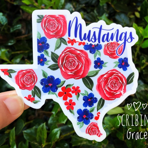 Smu Mustangs Decal - Etsy