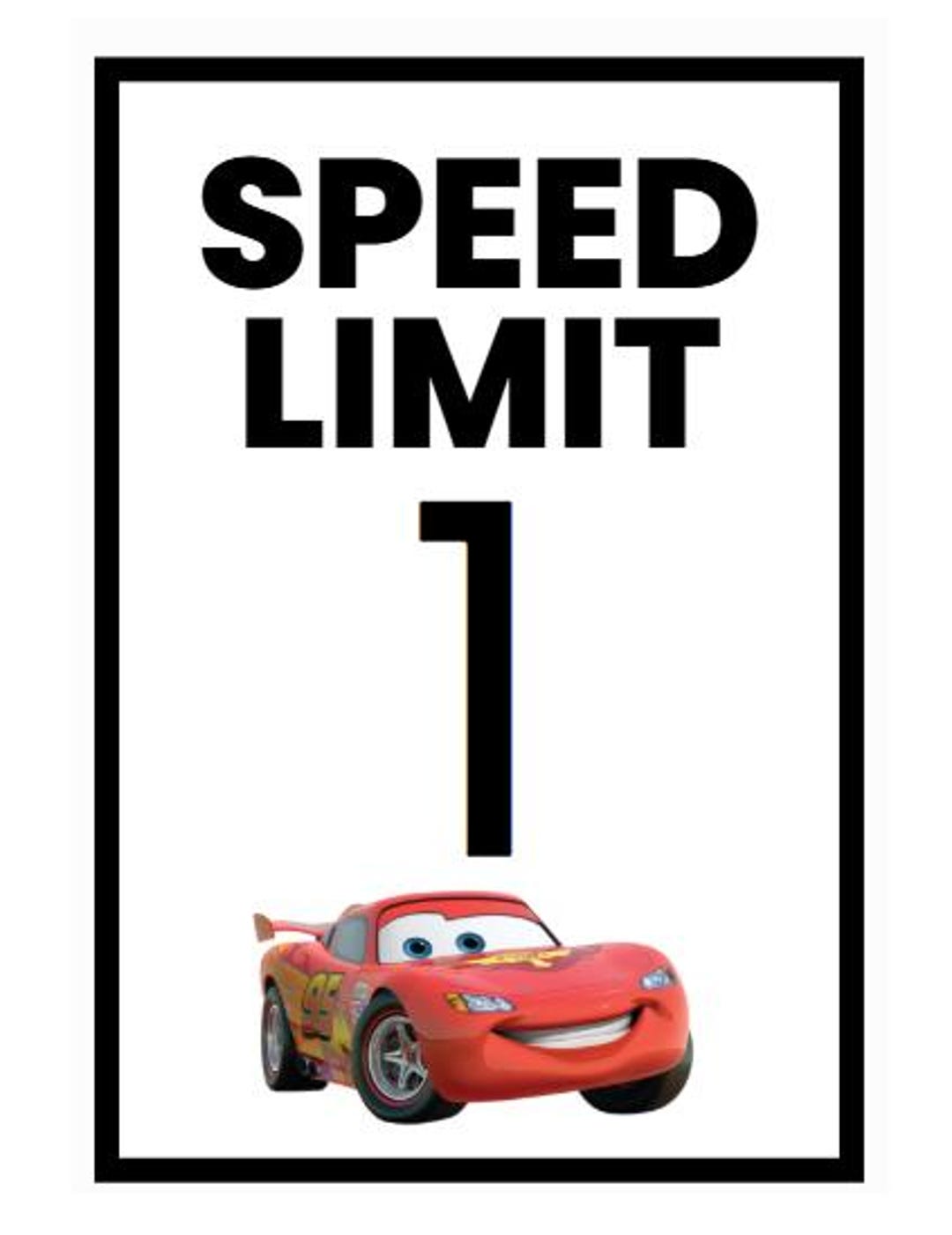 Lightning Mcqueen Birthday Sign: Race Car Party Decor (digital Download ...
