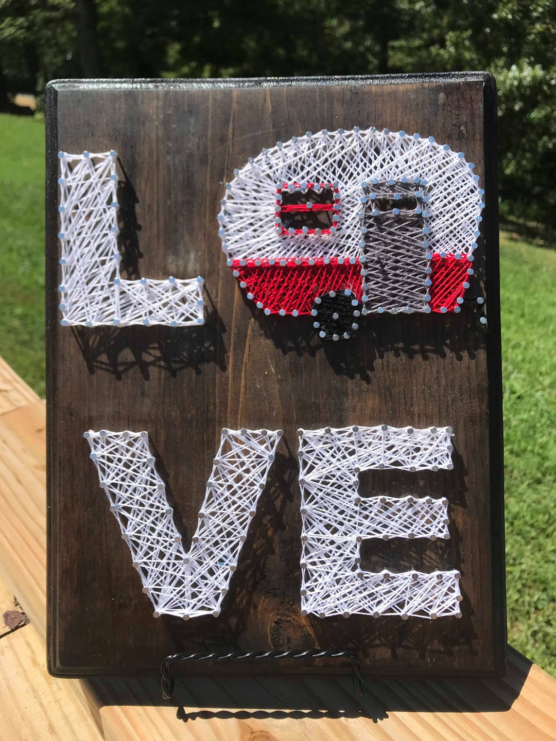 Love Red Retro Vintage Camper String Art, RV String Art, Camping Decor ...
