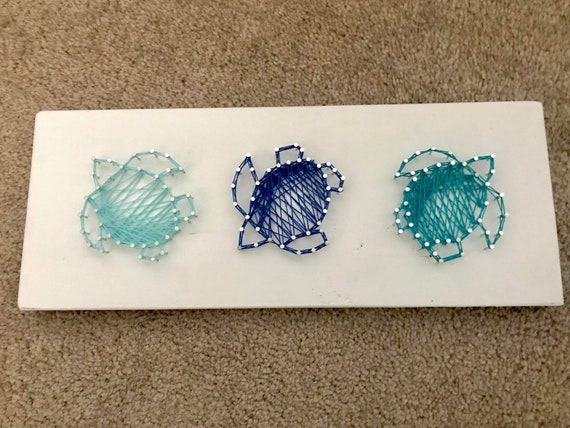 Three Turtles String Art Beach House Decor Summer | Etsy
