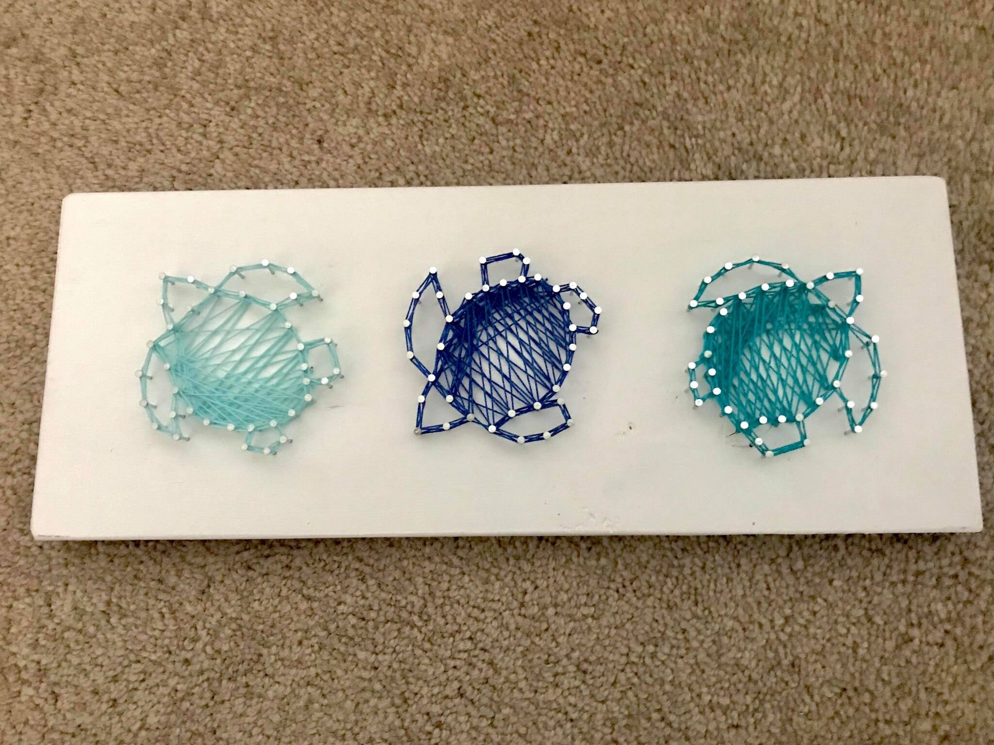 Three Turtles String Art Beach House Decor Summer | Etsy