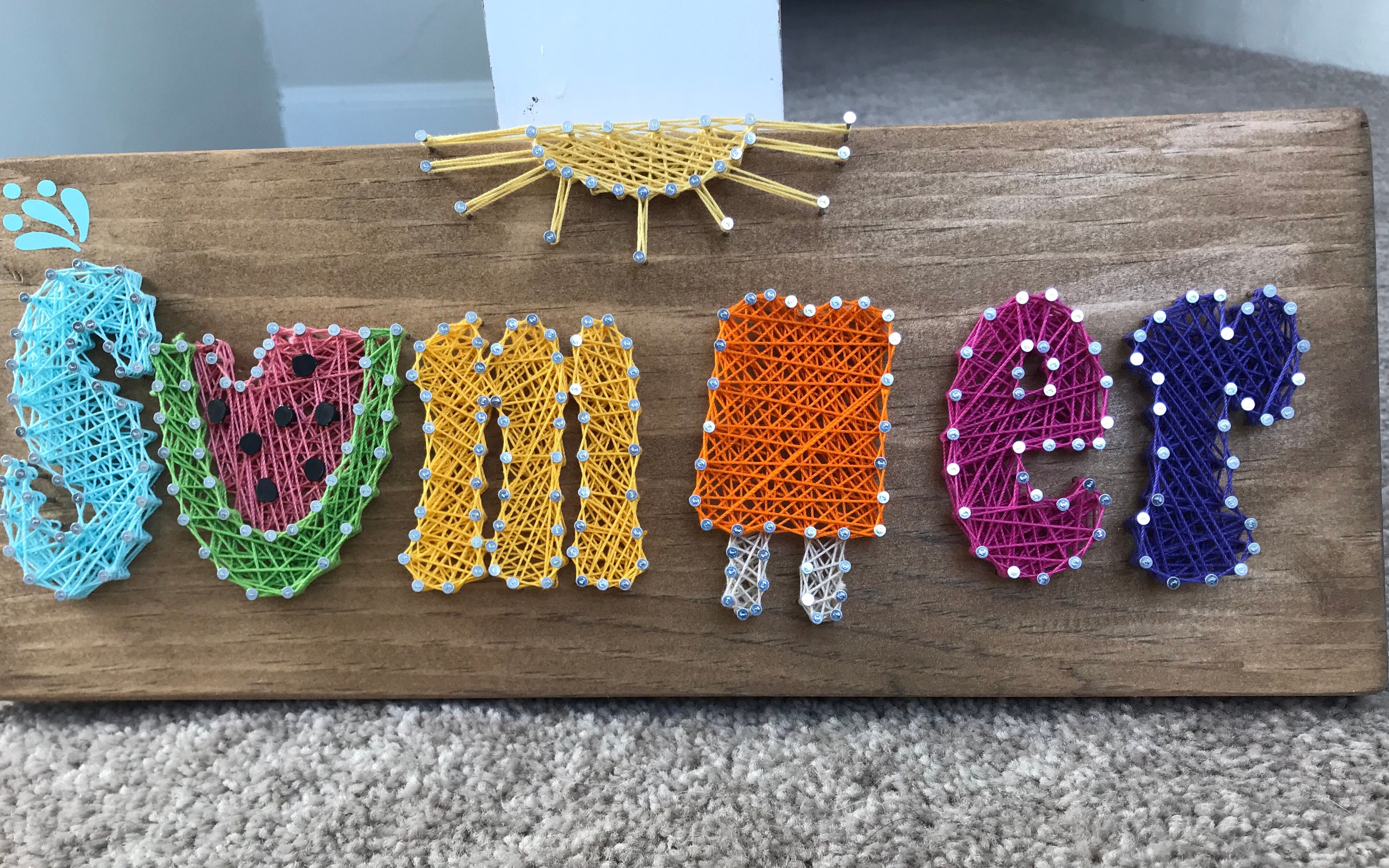 Double Sided FALL/Summer String Art Scarecrow and Pumpkin | Etsy