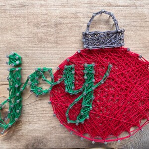 Joy Christmas Ornament String Art, Holiday String Art, Christmas Decor ...