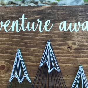 Adventure Awaits Sign, Mountains Decor, Camping Decor, Mountains Sign ...