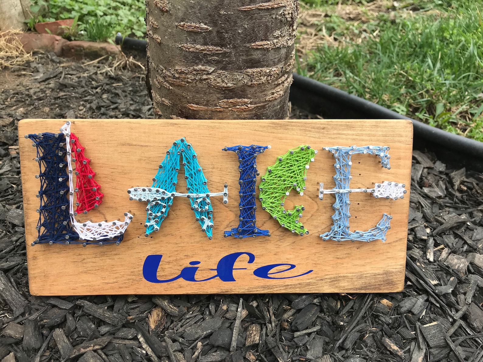 LAKE LIFE String Art, Lake Decor, Lake Sign, Fish String Art, Unique ...