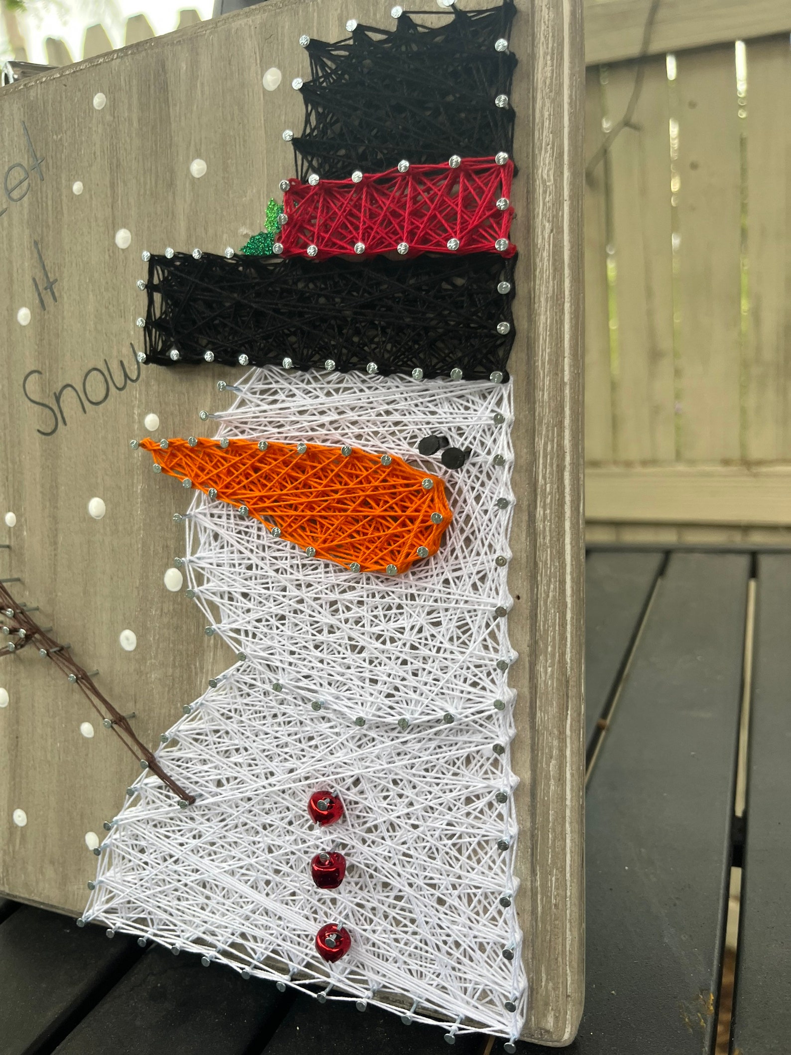Winter Let It Snow Snowman String Art Snowman Decor Wood - Etsy